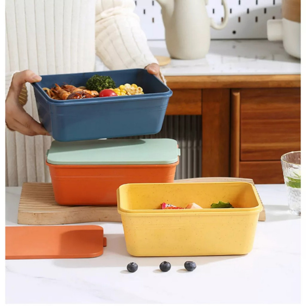 Rectangular Plastic Food Box With Versatile Lid | Shopee Malaysia