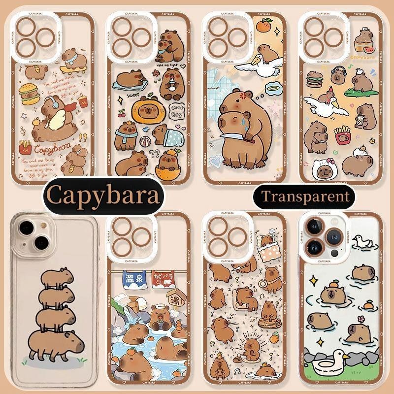 Phone Case For iPhone 14 15 Plus Pro Max 11 cover Capybara Anime ...