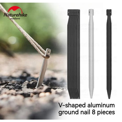 Naturehike Camping Tent Peg Nails V Shaped Aluminum Stake Pegs Outdoor ...