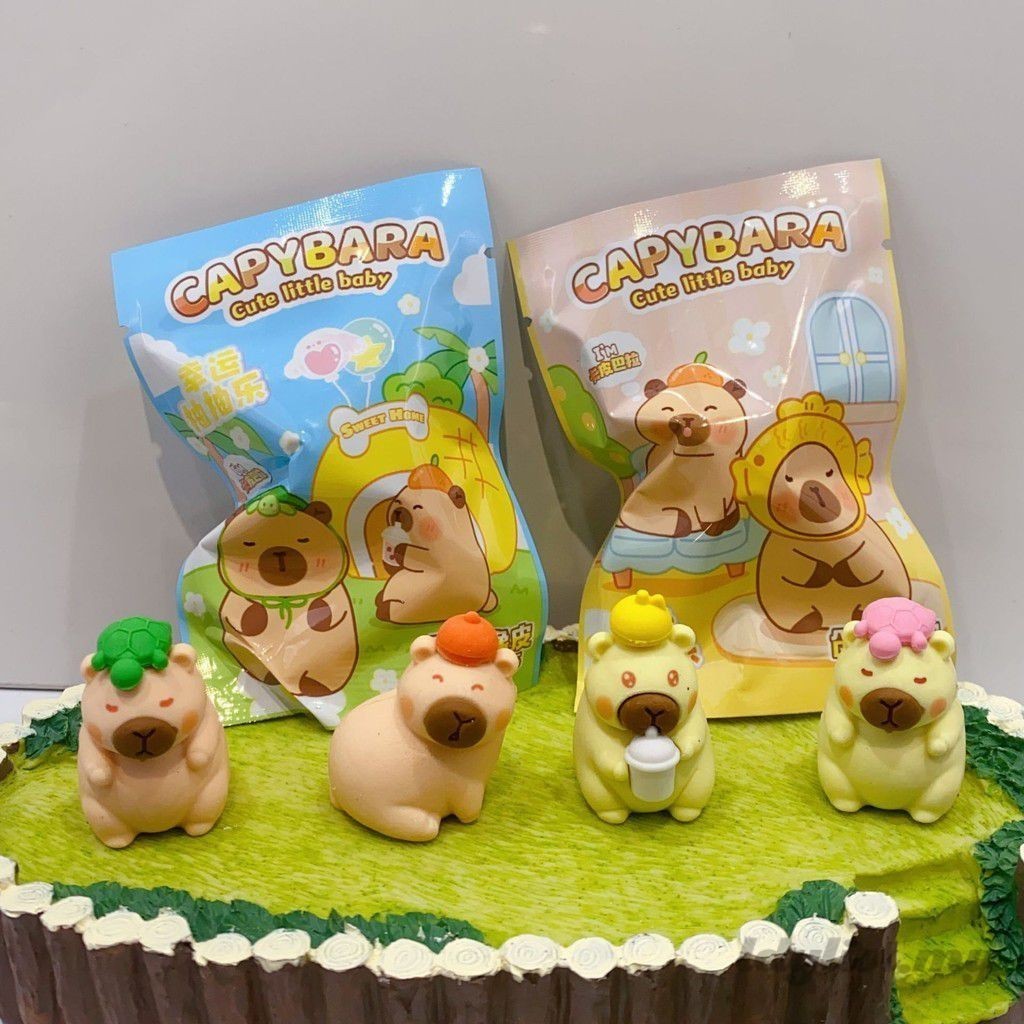 ღ Cute Capybara Eraser Blind Box Drawing Fun 3d Capybara Stationery ...