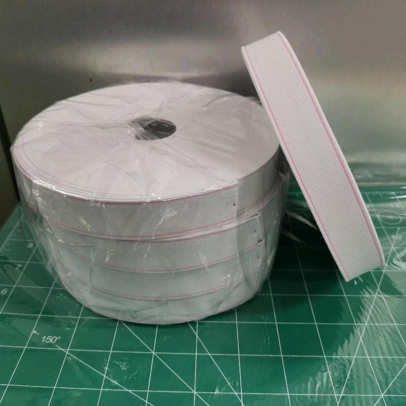 GETAH PINGGANG 4ROLL RED/PINK LINE 3/4 INCI ,1/2 INCI, getah kain getah ...