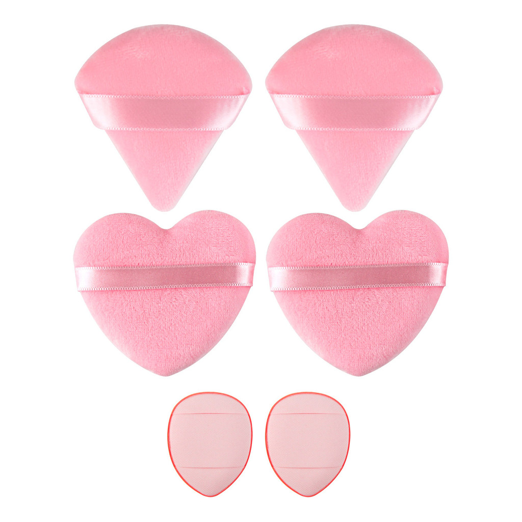 Cross-border Pink Multi-Style Puff Combined Water Drop-Shaped Heart ...