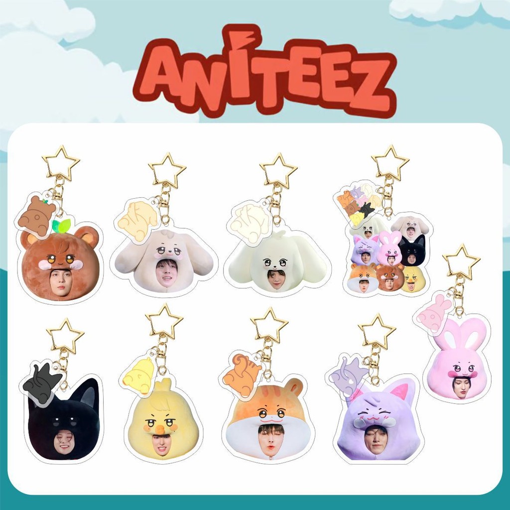 Kpop ATEEZ Cartoon New Acrylic Keychain Bag Pendant Accessories Jewelry ...