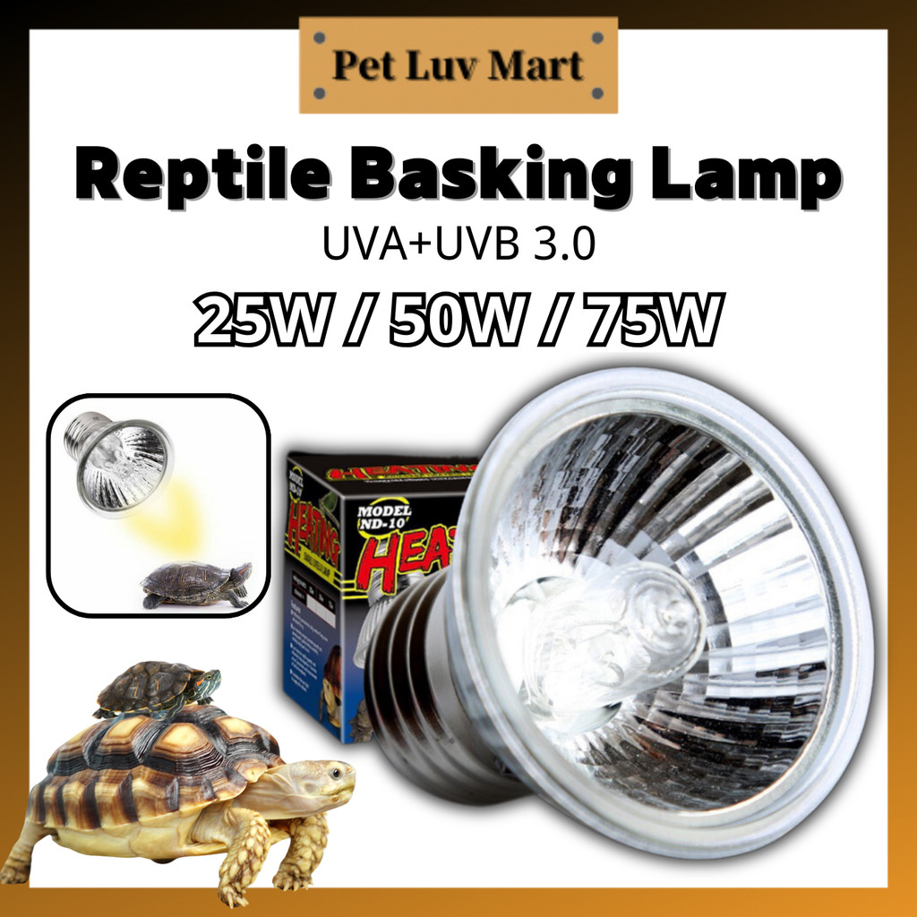 PETLUV Nomoy Pet Reptile Tortoise Turtle UVA UVB Basking Bulb Turtle Heat Lamp 25w/50w/75w 爬虫灯 ...