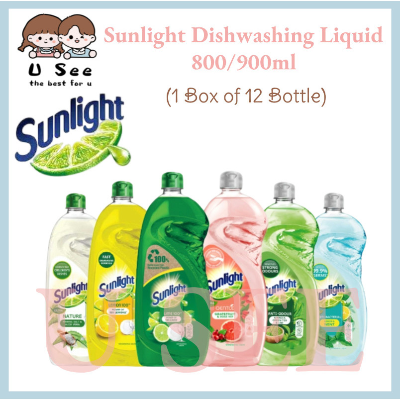 READY STOCK!!! Sunlight Dishwashing Liquid 800/900ml - 7 Variants 1 Box ...