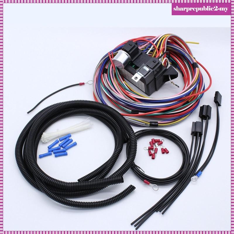 [SharprepublicefMY] 12 Circuit Fuses Wiring Harness Set Copper Wire ...