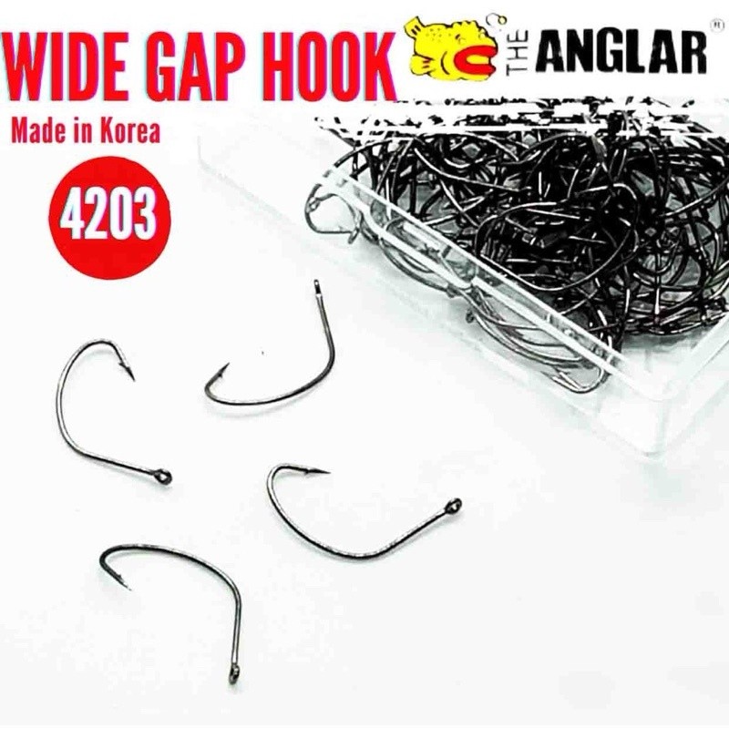ANGLAR WIDE GAP HOOK CHEMICALLY SHARPENED 4203-BOX 100PCS ( BLACK ...