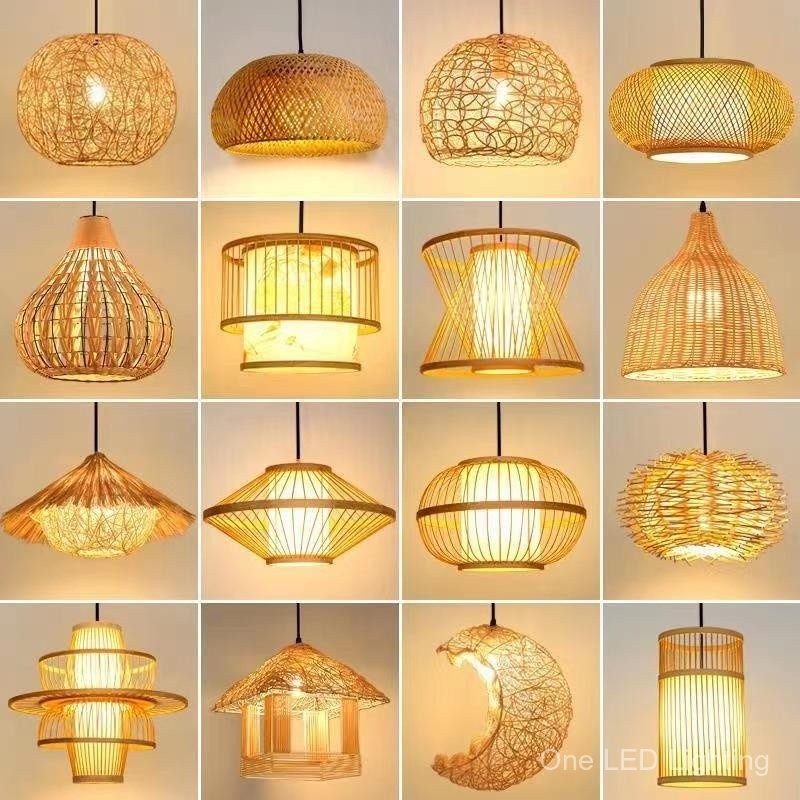 Rattan Chandelier Ceiling Light Bamboo Drop Lights Ceiling Light Native ...
