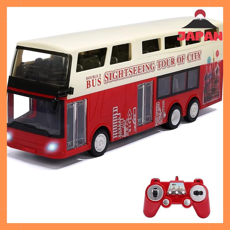 DEERC RC Bus RC car Children Kids 1/18 scale Double Decker Sightseeing ...