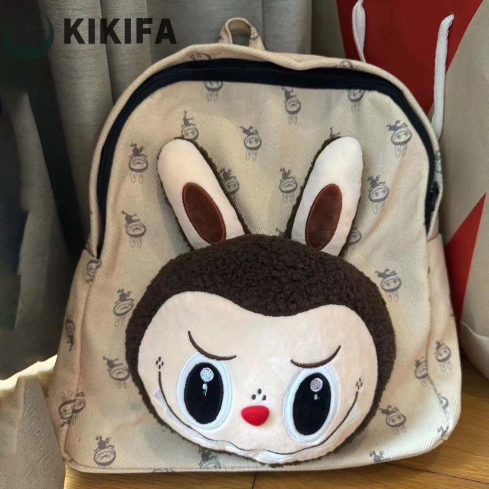 KIKIFA Labubu Shoulder Backpack, Large Capacity Zipper Students Labubu ...