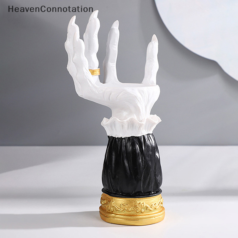 [HeavenConnotation] Halloween Decoration Witch Hand Resin Table Stick ...