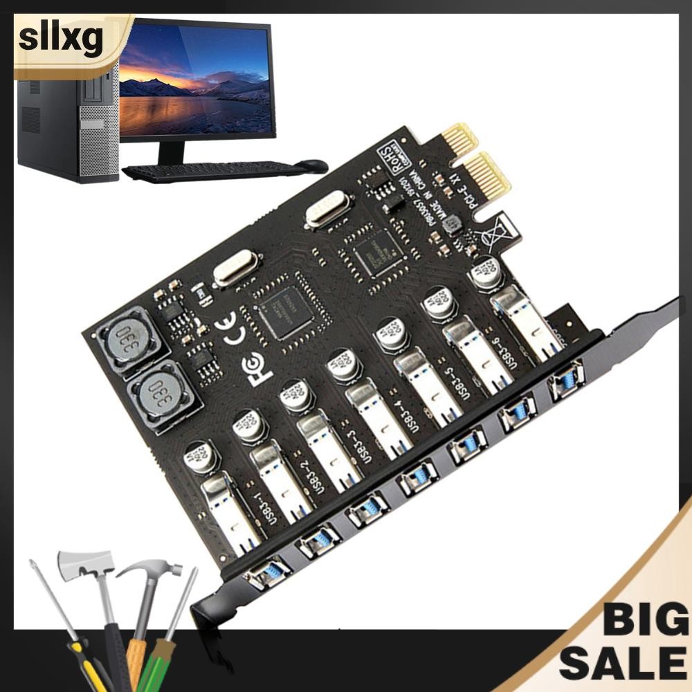7-Port USB 3.0 PCIe Expansion Card 5Gbps PCI-E Extender (VIA And NEC ...