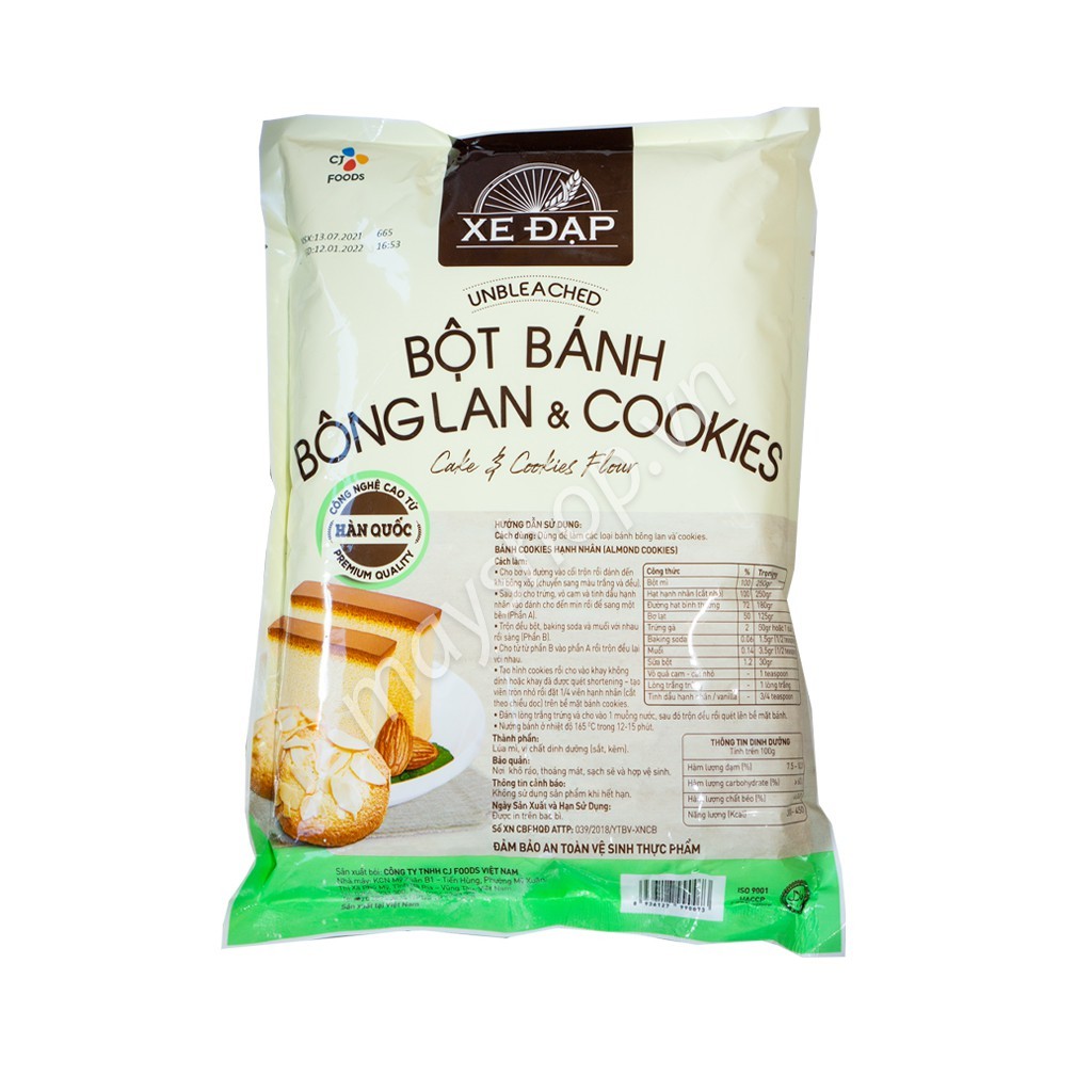 Sponge cake flour, Wheat flour No. 8 CJ FOOD - hanadolambanh | Shopee ...