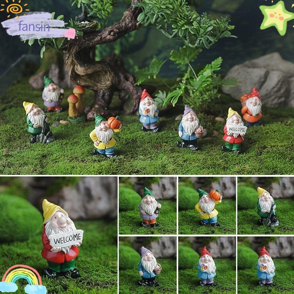 FANSIN Miniature Dwarfs Statue, Desktop Decoration Multicolor Mini ...