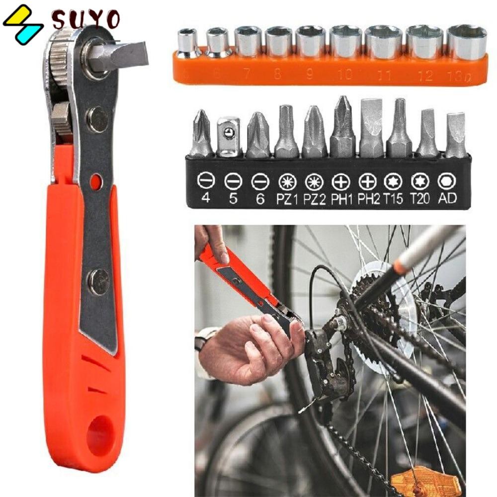 SUYO Two-way Screwdriver, 36-tooth L-shaped Ratchet Screwdriver, Small ...