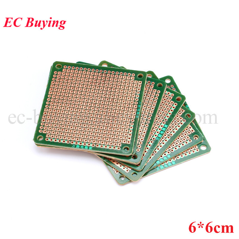 10pcs 6x6cm DIY Prototype Paper PCB Universal Circuit Board Solderless ...