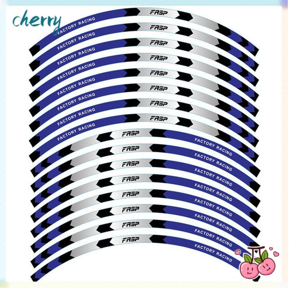 CHERRY Motorcycle Wheel Stickers For Kawasaki Universal Rim Stripe Tape ...