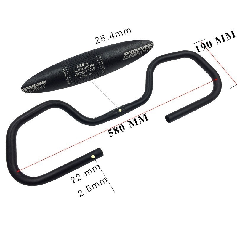 Handlebar T6 heat treatment Black Butterfly Cycle High hardness Handle ...