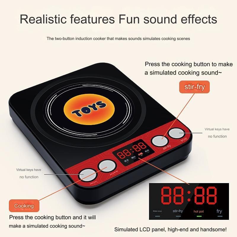 Pretend Play Realistic Induction Cooker with Sounds Role Play Toys ...