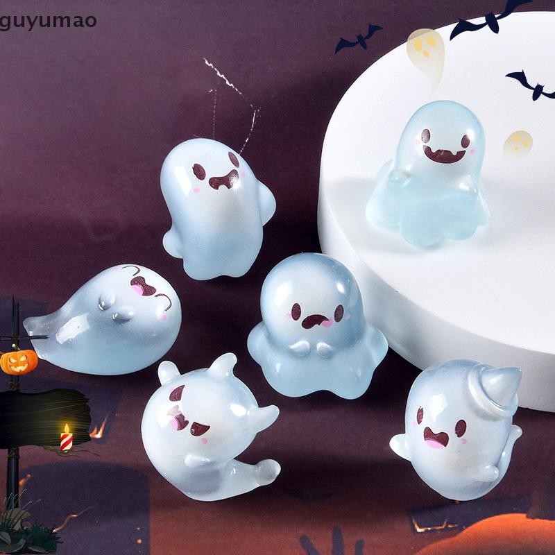 guyumao 1Pcs Luminous Ghost Ornament Halloween Miniature Ghost ...