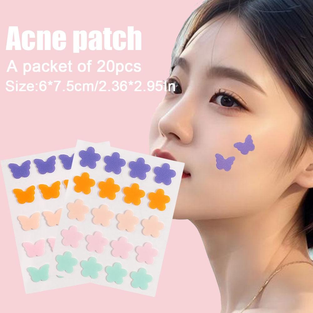 5 Color Cute Butterfly Shape Acne Patch Hydrocolloid Fade Skin Acne ...