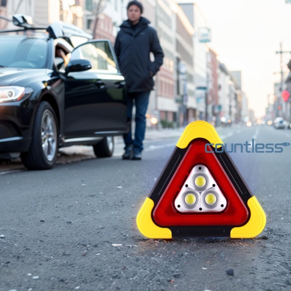 Solar Emergency Breakdown Light 1200mAh Warning Sign Lamp Car Safety ...