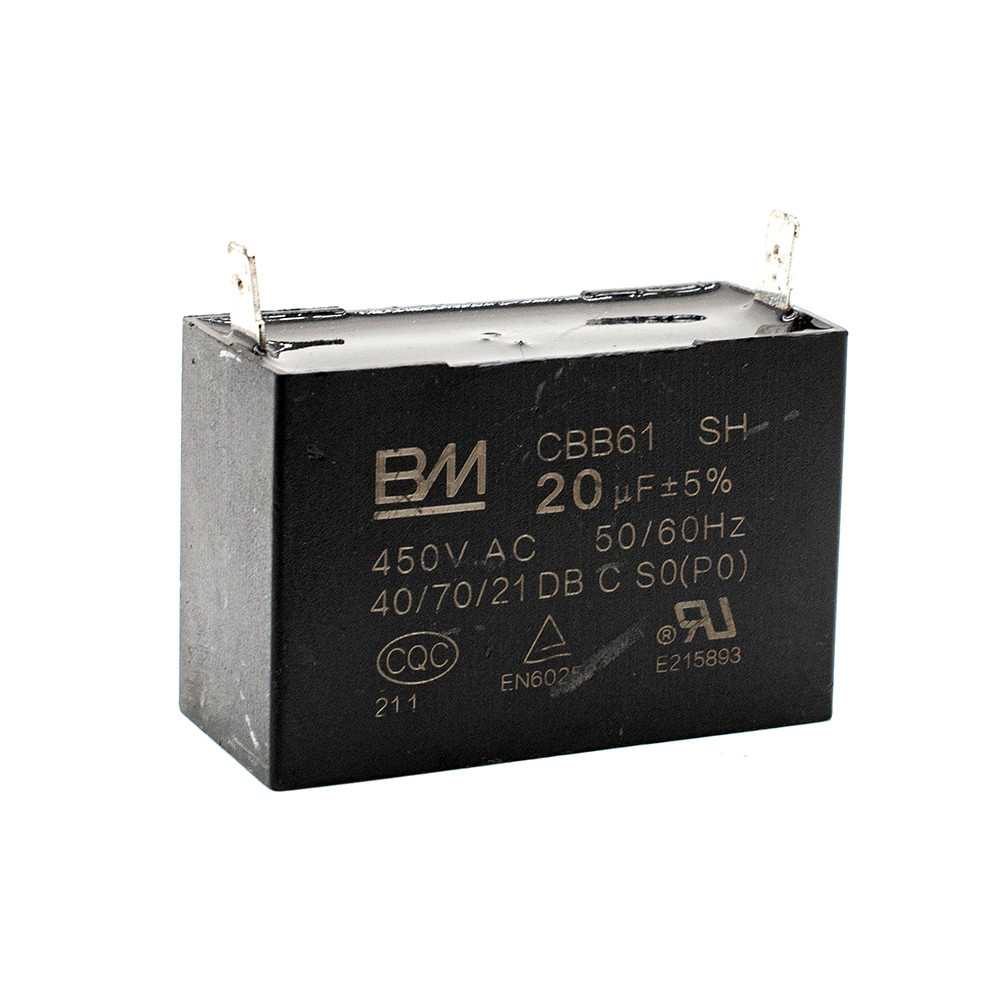BM 20uF 450V AC 2-Terminal 2Pin CBB61 for Fan Motor Mini Split ...