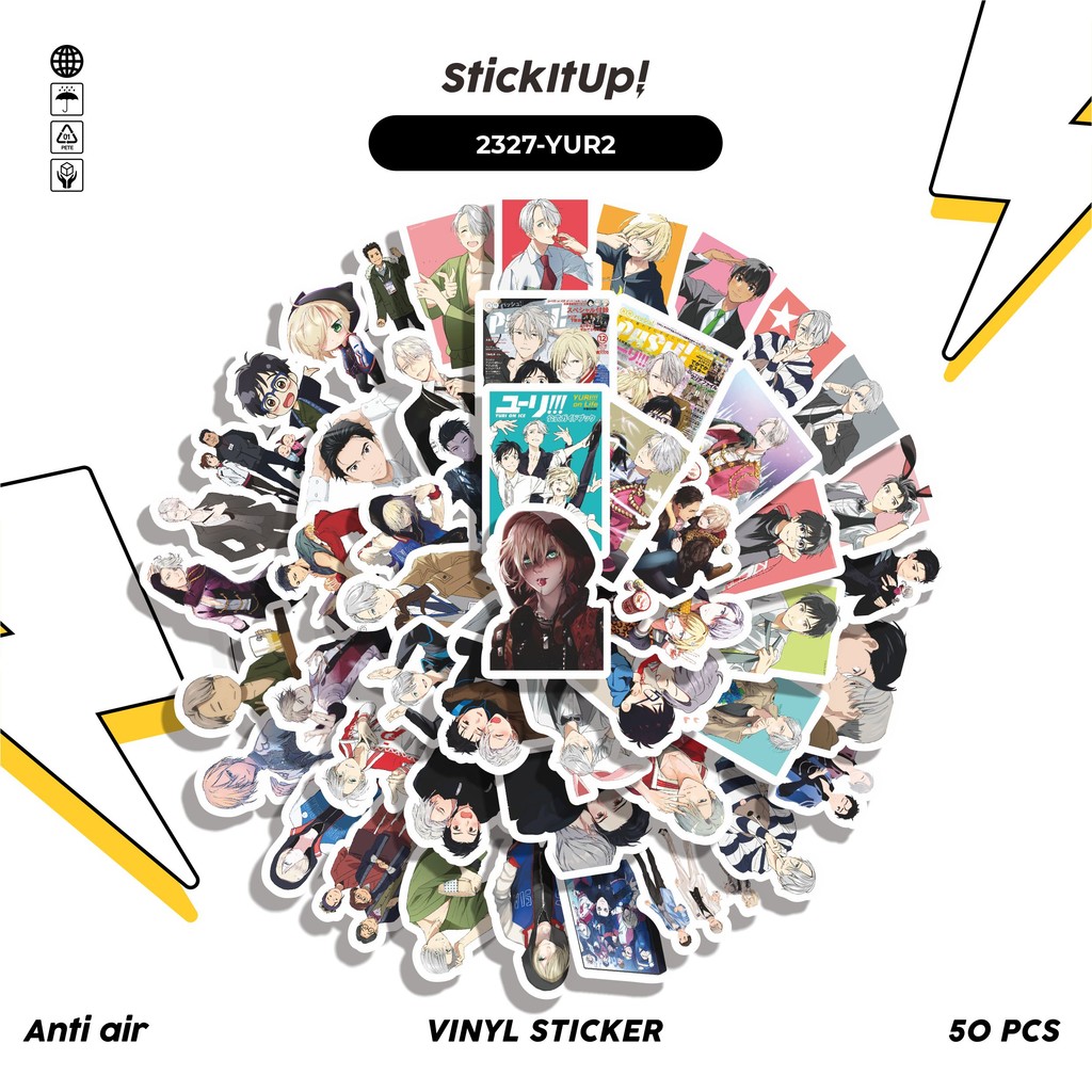 50 Pcs Sticker Pack ANIME SERIES YURI ON ICE CHAR MIX 02 Cute Aesthetic ...