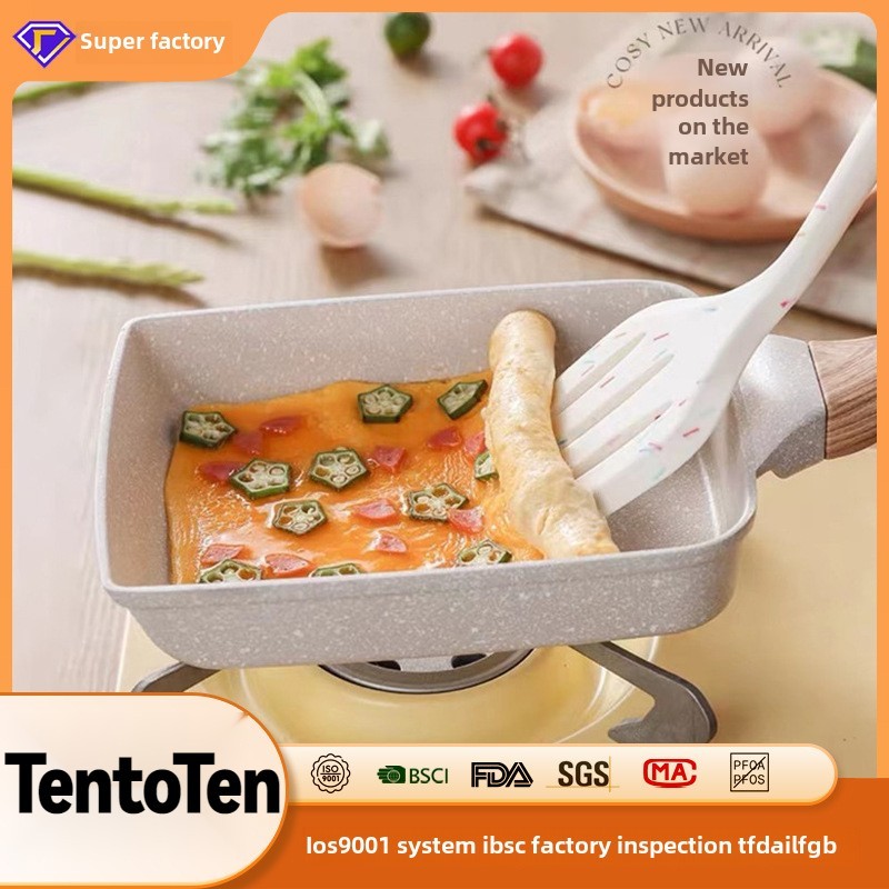 Japanese Style Tamagoyaki Non-Stick Braising Frying Pan Square Steak ...