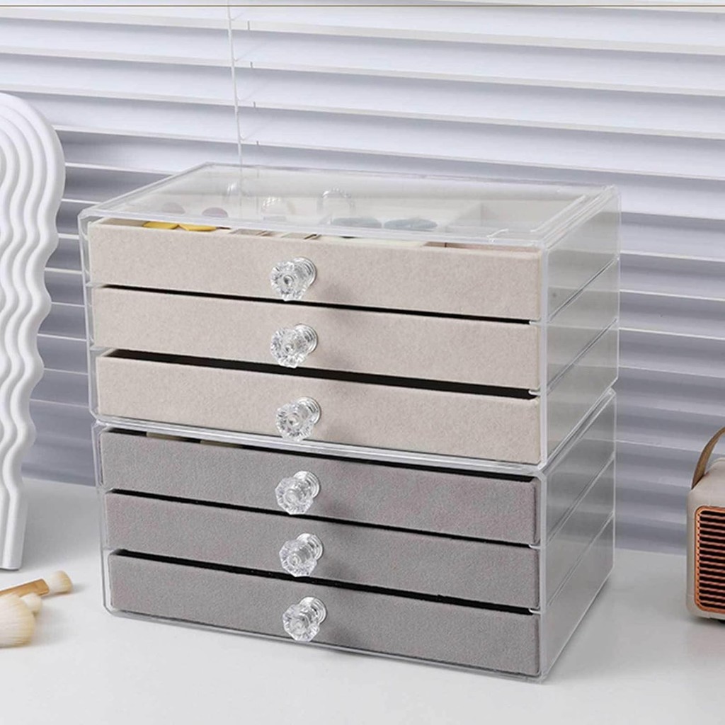 Public Jewelry Storage Box 3Layer Compartment Drawer-Style Display ...