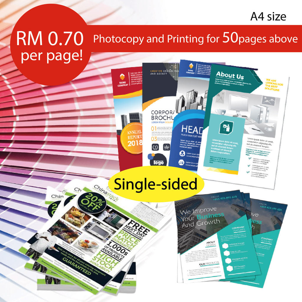 Printing / Photostate Color Single Side - A4 Size | Shopee Malaysia