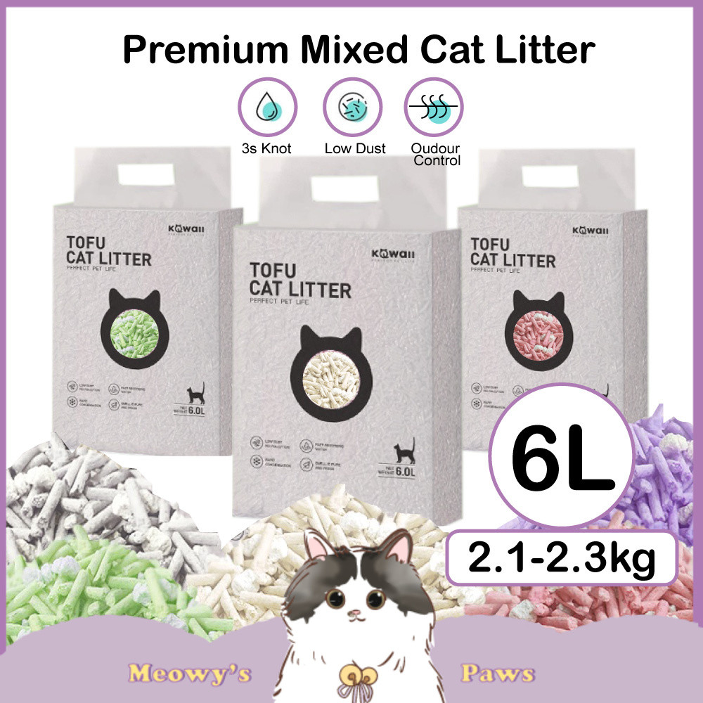 Cat Tofu Litter Premium Mixed High Quality Toilet Flushable Low Dust Pasir Kucing Murah 豆腐混合猫砂 ...