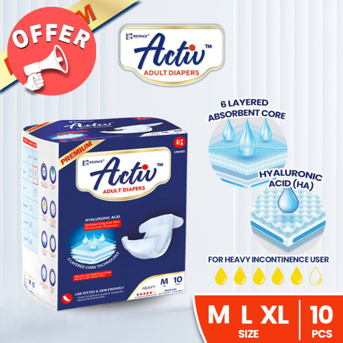 Adult Diapers for Heavy Users | Activ Premium | High Absorbency | Fast ...
