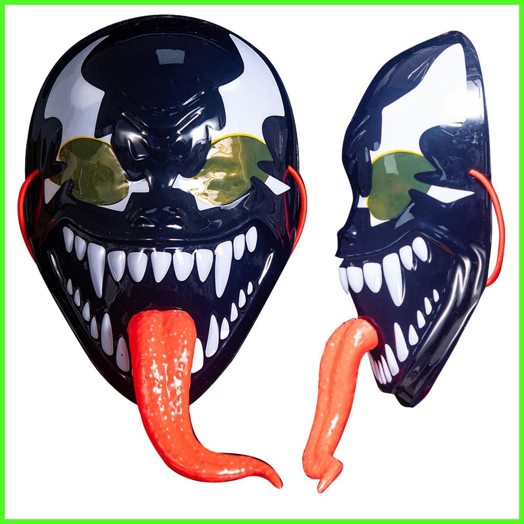 Horror Face Shield Festival Tongue Face Cover Gothic Prank Prop Scary ...