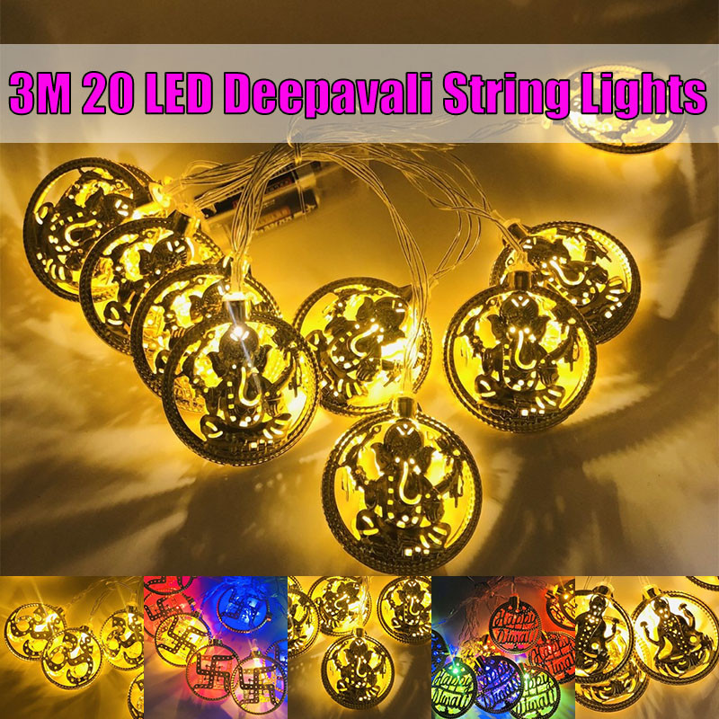 New 3M 20 LED Deepavali Decoration String Lights Diwali Battery /USB ...
