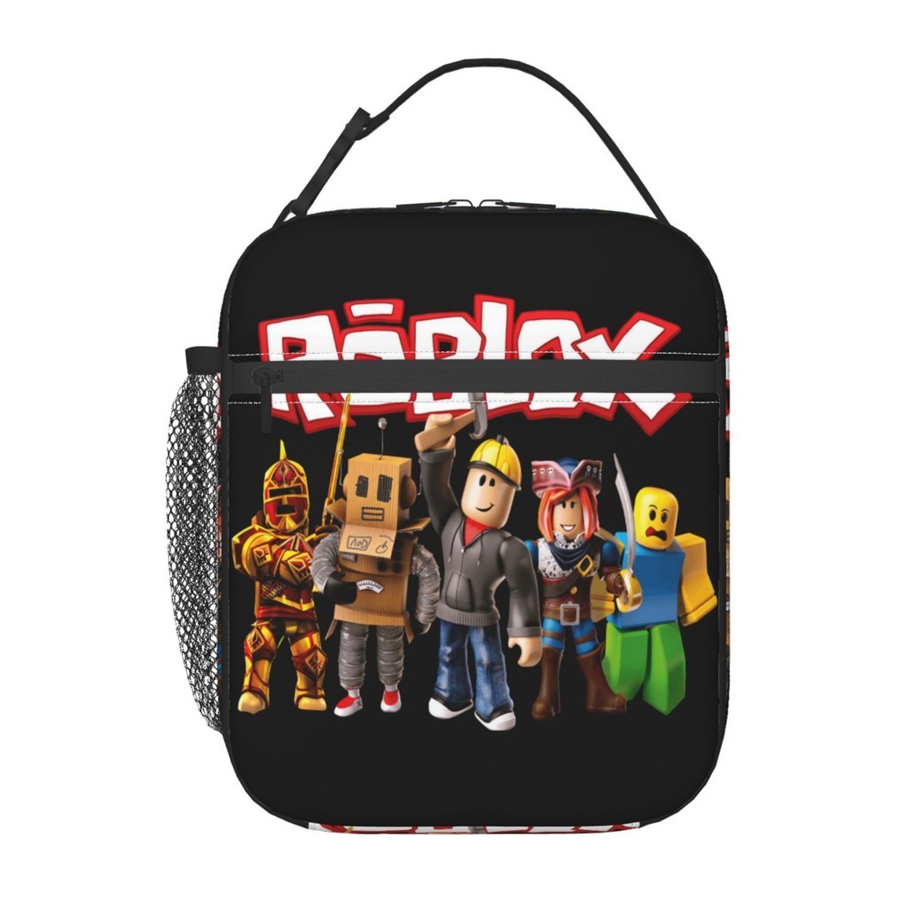 Roblox Kids lunch bag Portable School Grid Lunch Box Student with Keep ...