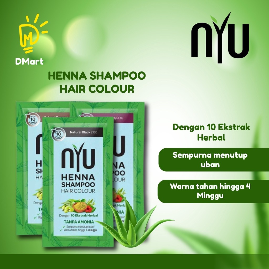 SAMPO Nyu Henna Shampoo Hair Color Color Sachet - Hair Dye Shampoo ...