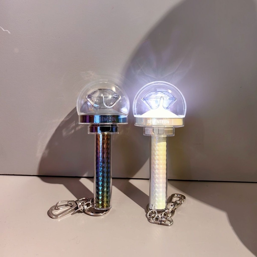GANTUNGAN Mini Lightstick Seventeen Acrylic Kpop Light Stick Keychain ...