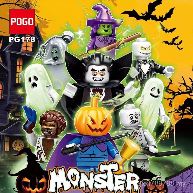 New Halloween Monster Assembled Building Blocks Compatible Building ...