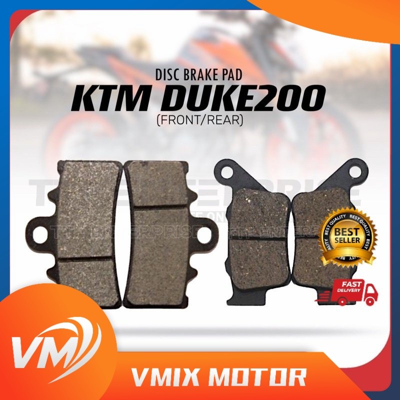 KTM DUKE 200 / 250 / 390 DISC BRAKE PAD (FRONT/REAR) DUKE200 DUKE250 ...