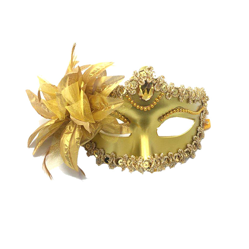 SUM Dance Party Diamond Venetian Mask Feather Flower Wedding Carnival ...