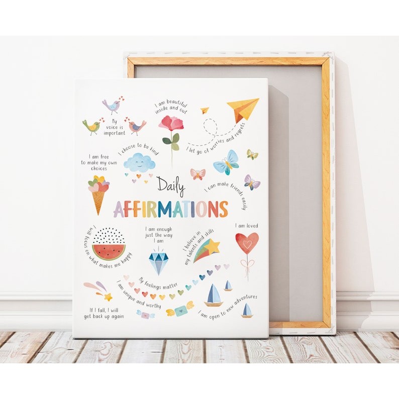 Positive Affirmation Poster Therapy Office Decor Mental Health Calming ...