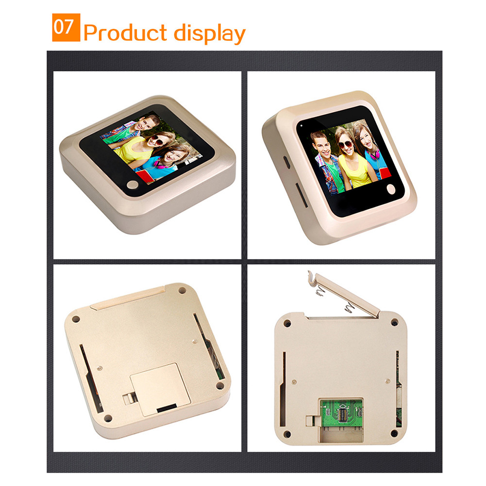 Smart Video Cat Eye IP55 Door Peephole Camera 2.4 Inch (Concealed Style ...