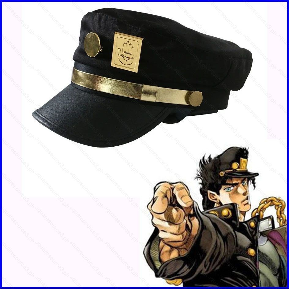SQ3 JoJos Bizarre Adventure Hat Anime Periphery Jotaro Metal Badge Navy ...