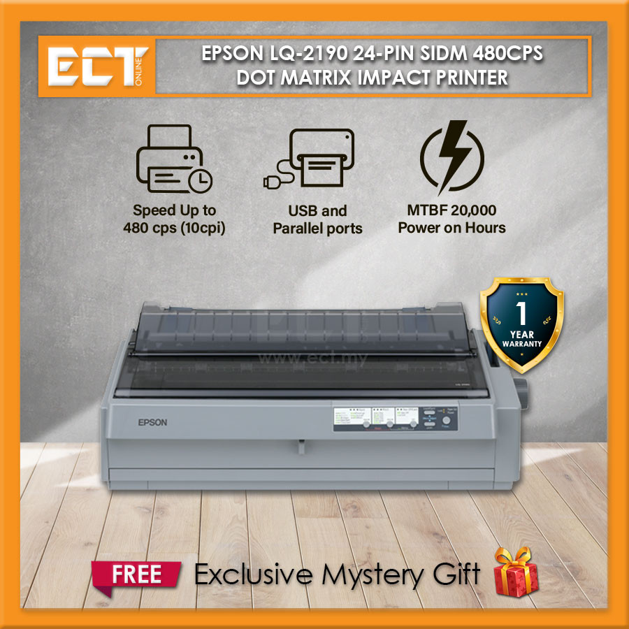 Epson LQ-2190 24-Pin SIDM 480CPS Dot Matrix Impact Printer | Shopee Malaysia