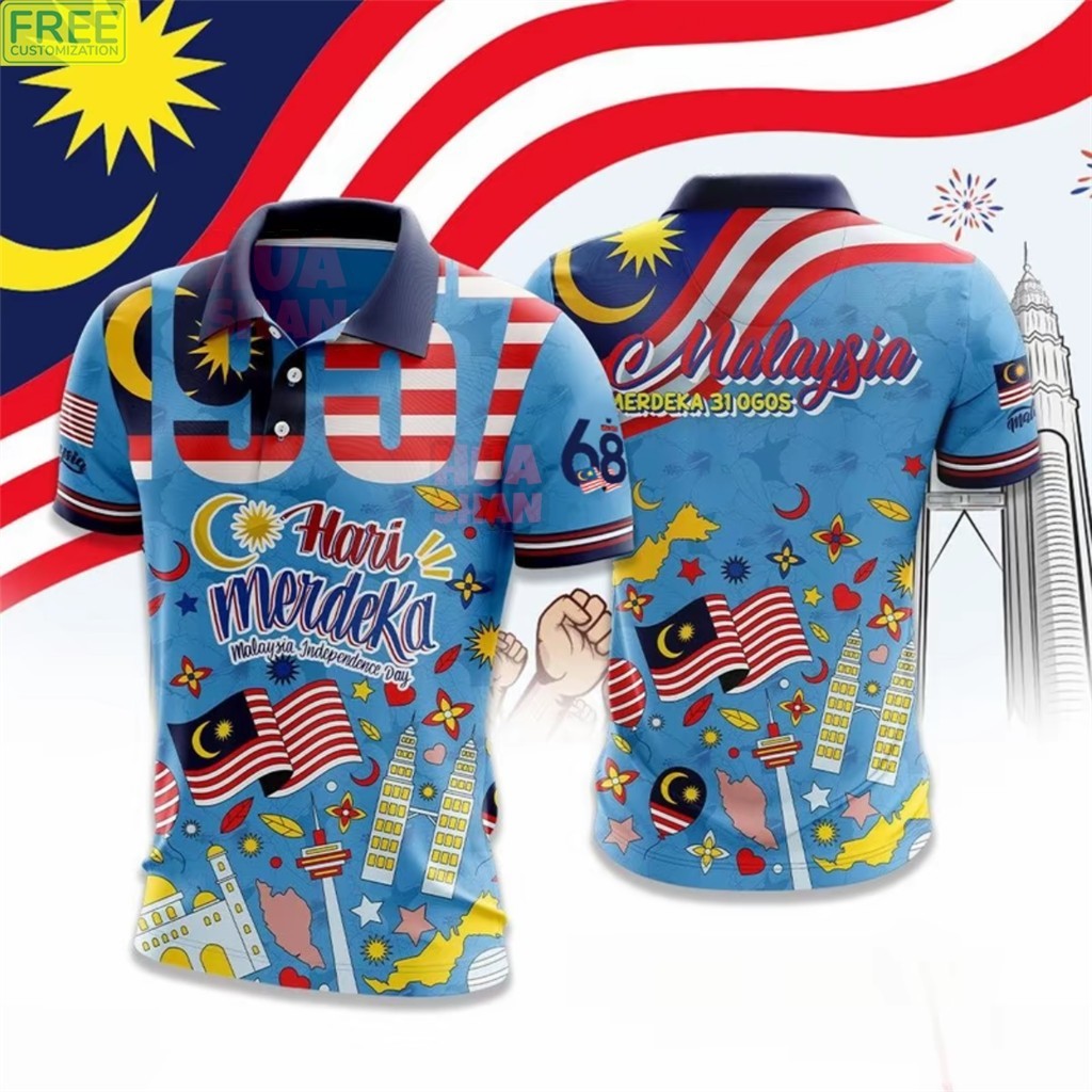 BAJU MERDEKA 68 Sublimation T-Shirts - Short Sleeve & Long Sleeve ...