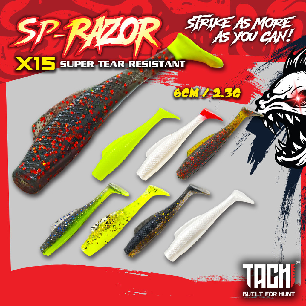 【SP RAZOR 6CM】 Umpan Lembut SP 6cm Soft Plastic Lure Soft Bait Zman ...