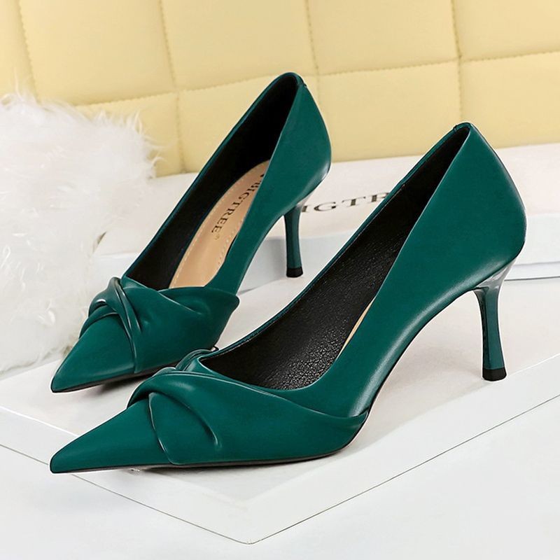 Bigtree Stiletto High Heels - Pointed Toe Bow Design for Professional ...