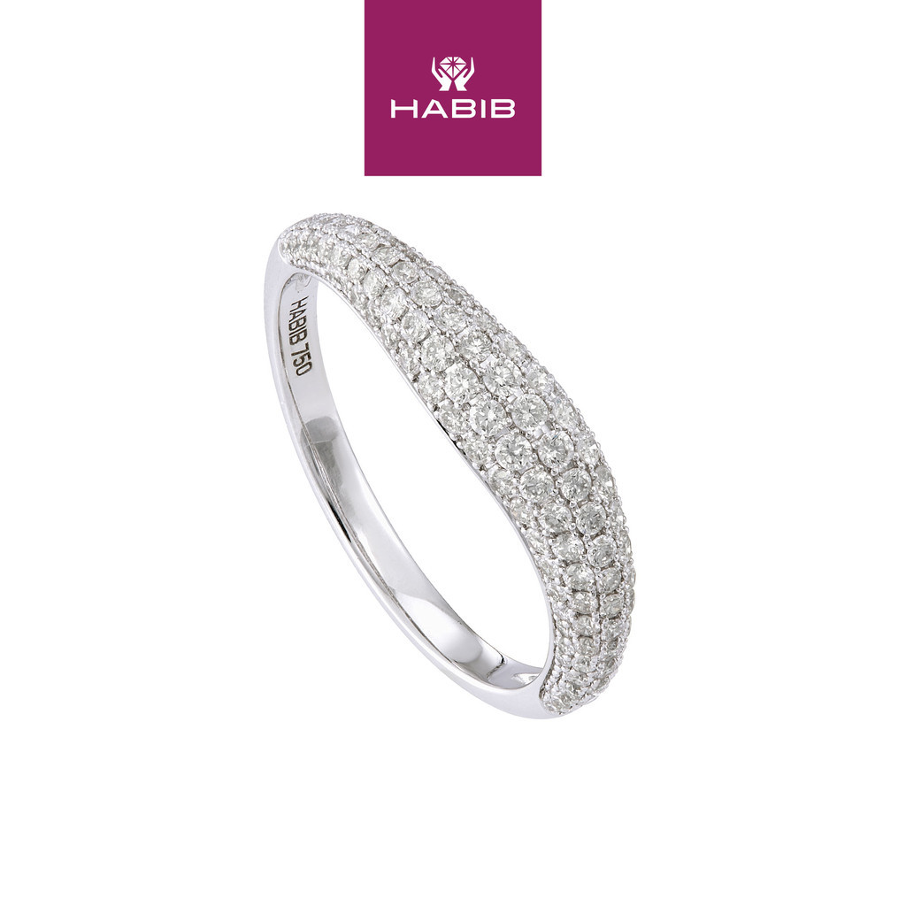 HABIB Diamond Ring in 750/18K White Gold 272150225(R) | Shopee Malaysia
