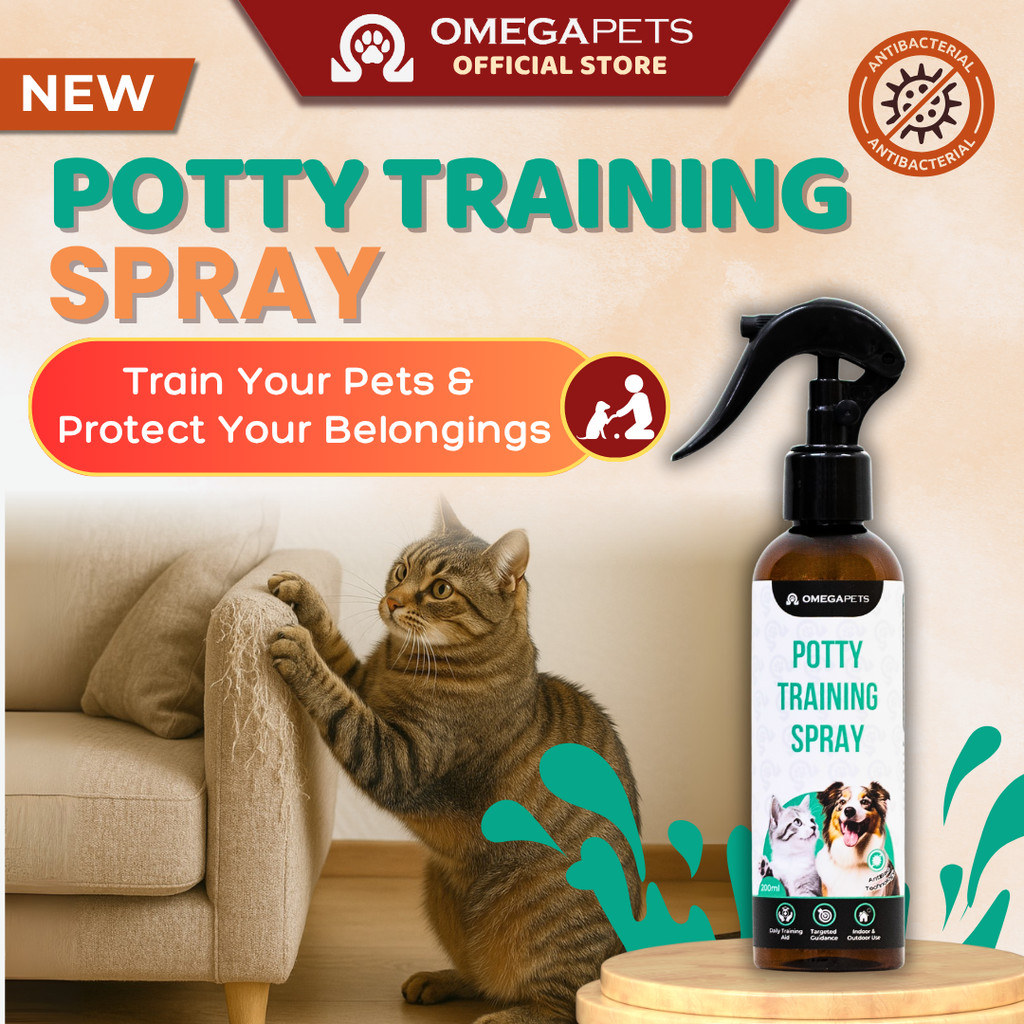 Omega Pets™ Potty Training Spray For Cats & Dogs (200ml) - Exp: 07-2028 ...